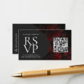 Maroon Elegant QR Code RSVP Muslim Wedding Website Enclosure Card | Zazzle
