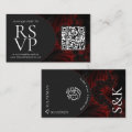 Maroon Elegant QR Code RSVP Muslim Wedding Website Enclosure Card | Zazzle