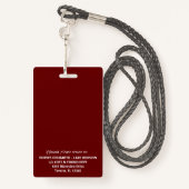Maroon Employee ID Security Photo Badge Barcode | Zazzle