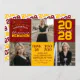 Maroon & Gold 3 Photo Graduation Invitation | Zazzle