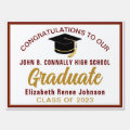 Maroon Gold Congratulations Graduate Custom Yard Sign | Zazzle