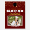 Maroon Gold Congratulations Graduation Photo Party Foam Board | Zazzle