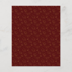 Maroon & Gold Graduation Cap Toss Scrapbook Paper | Zazzle