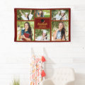 Maroon Gold Graduation Photo Collage Modern Party Banner | Zazzle