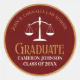 Maroon Gold Law School Graduation Party Classic Round Sticker | Zazzle