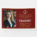 Maroon Gold Law School Photo Graduation Party Banner | Zazzle