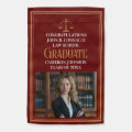 Maroon Gold Law School Photo Graduation Party Garden Flag | Zazzle