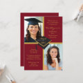 Maroon & Gold Photo Graduation Invitation | Zazzle