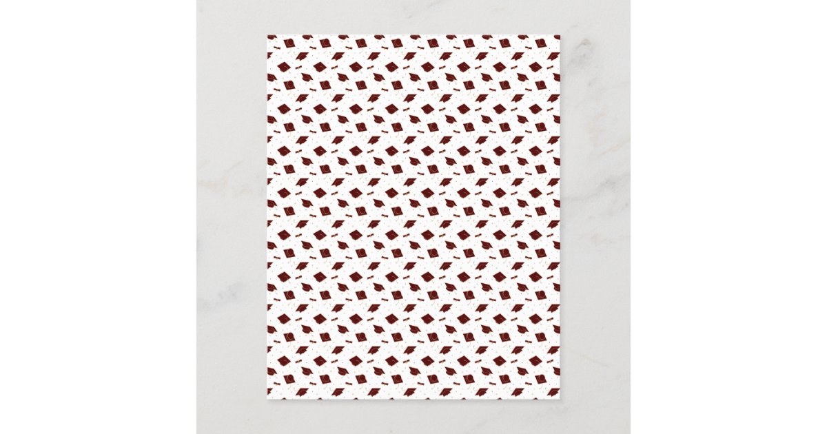 Maroon Graduation Cap Toss Scrapbook Paper | Zazzle