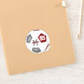maroon gray team colors boys girls soccer sticker | Zazzle