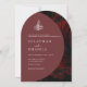Maroon Minimal Elegant Muslim QR Code Arch Wedding Invitation | Zazzle