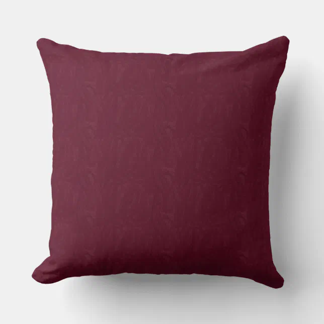 Maroon Moire Texture Print Throw Pillow 20" x 20" | Zazzle