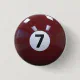 Maroon No. 7 Billiard Pool Ball Button | Zazzle