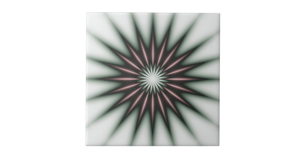 Maroon Radiant Pattern Ceramic Tile | Zazzle