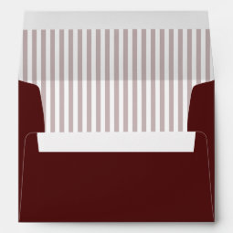 Maroon Red & White 5x7 Graduation Invite Envelope | Zazzle