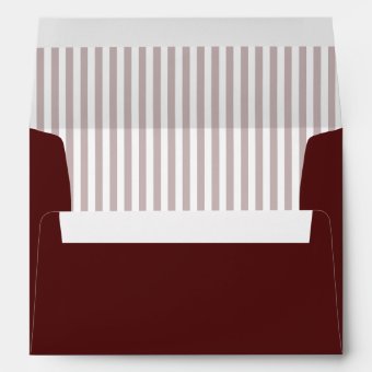 Maroon Red & White 5x7 Graduation Invite Envelope | Zazzle