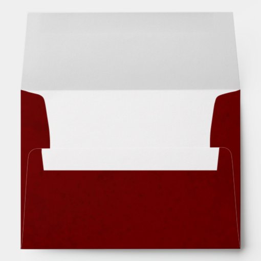 Maroon Red & White Custom Invitation Envelope | Zazzle
