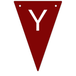 Maroon Solid Color Customize It Bunting Flags | Zazzle