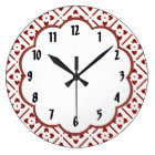 Burgundy Red Kitchen Wall Clock | Zazzle.com