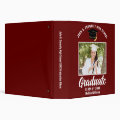 Maroon White Personalized Graduation Photo Album 3 Ring Binder | Zazzle