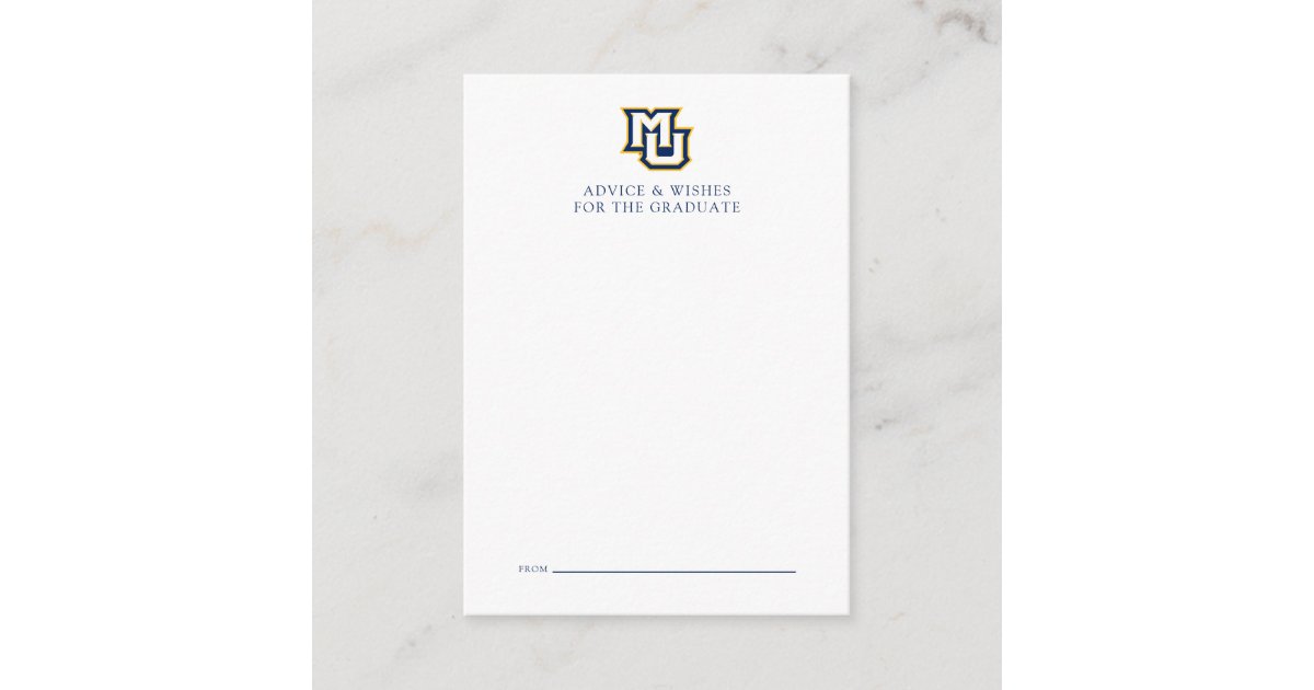 Marquette MU Interlocking Logo Graduation Note Card | Zazzle