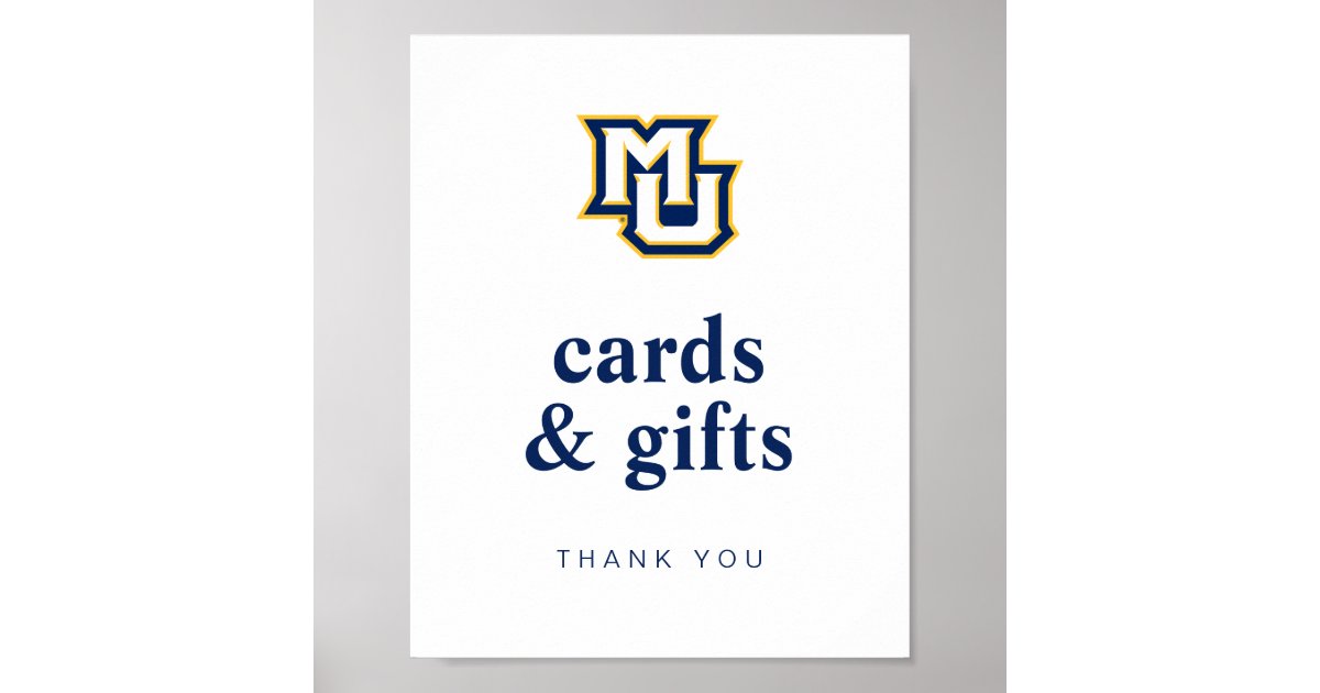 Marquette MU Interlocking Logo Graduation Poster | Zazzle