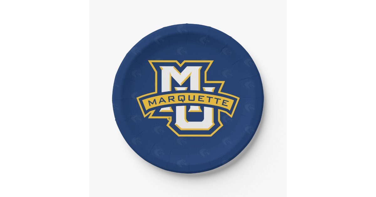 Marquette University Logo Watermark Paper Plates | Zazzle