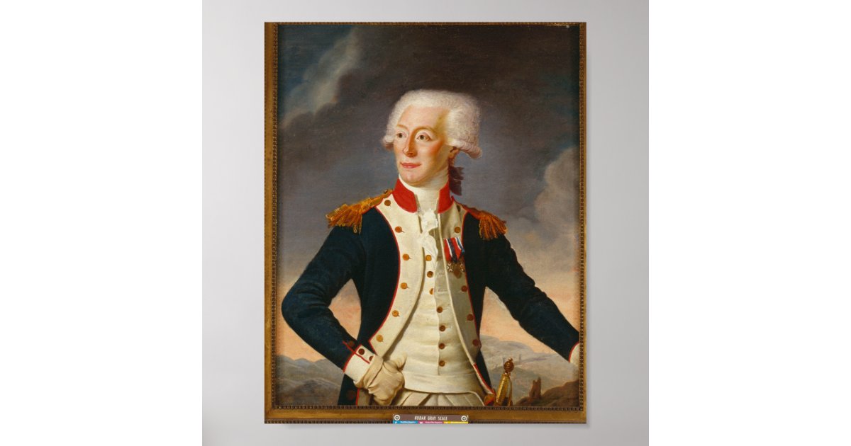 Marquis De Lafayette Portrait Poster | Zazzle