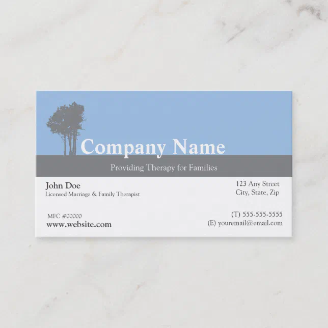 Marriage and Family Therapist Appointment Card | Zazzle