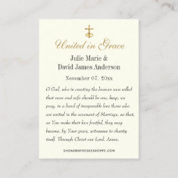 Marriage Blessing Convalidation Prayer Card | Zazzle