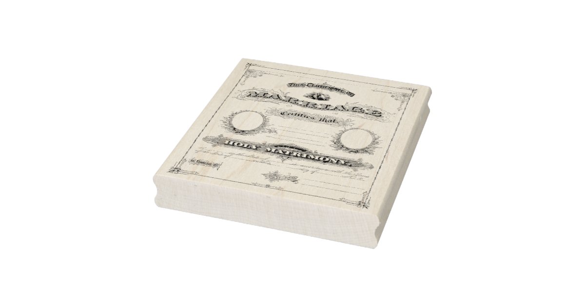 Marriage Certificate Authentic Vintage Art Stamp | Zazzle