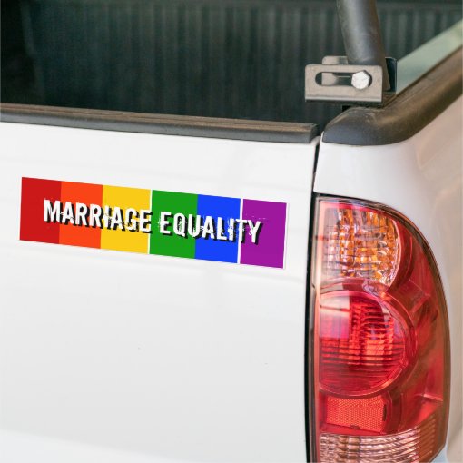 MARRIAGE EQUALITY BUMPER STICKER | Zazzle
