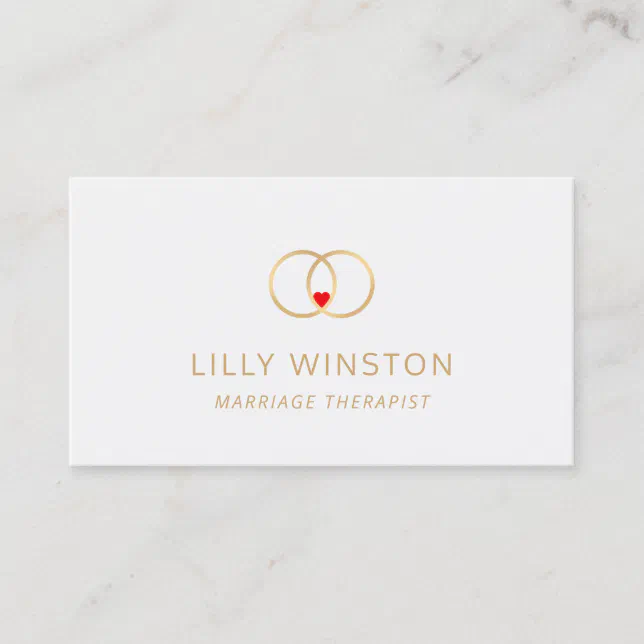 Marriage Therapist Logo Business Card | Zazzle