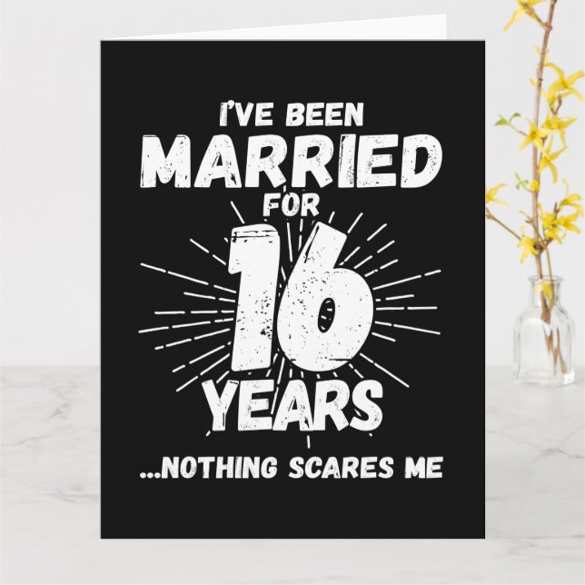 Anniversary Card To Husband EruditeGifts 16Th Anniversary Card - Funny ...