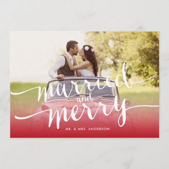 Married and Merry First Christmas Holiday Photo | Zazzle.com