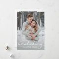 married and merry Stylish Swirl Wedding Photo Holiday Card | Zazzle