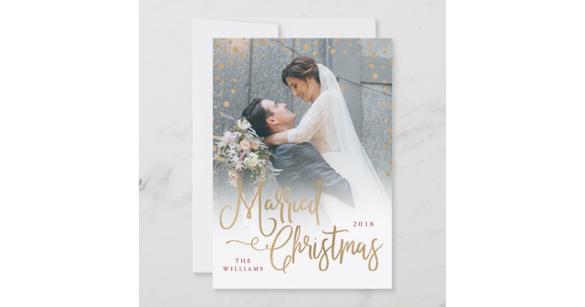 Married Christmas Photo Card | Zazzle