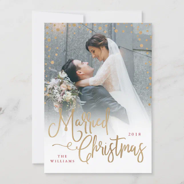 Married Christmas Photo Card | Zazzle