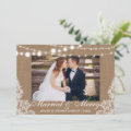 Married & Merry Holiday Rustic Photo Card | Zazzle