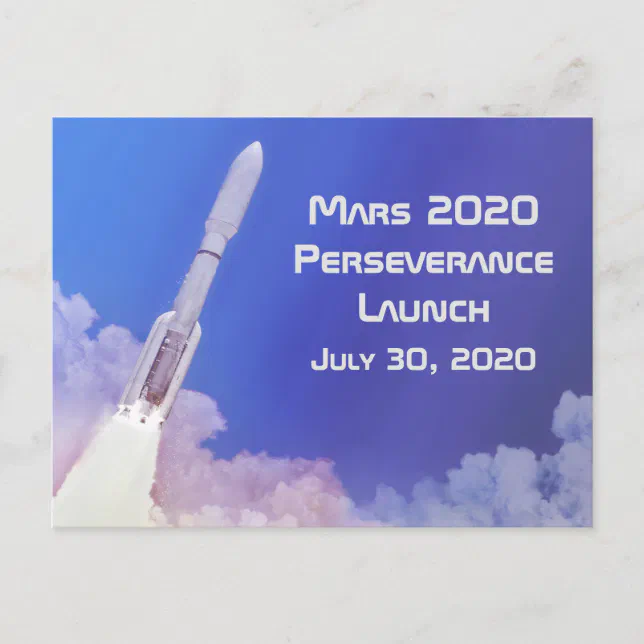 Mars 2020 Perseverance Launch Postcard | Zazzle
