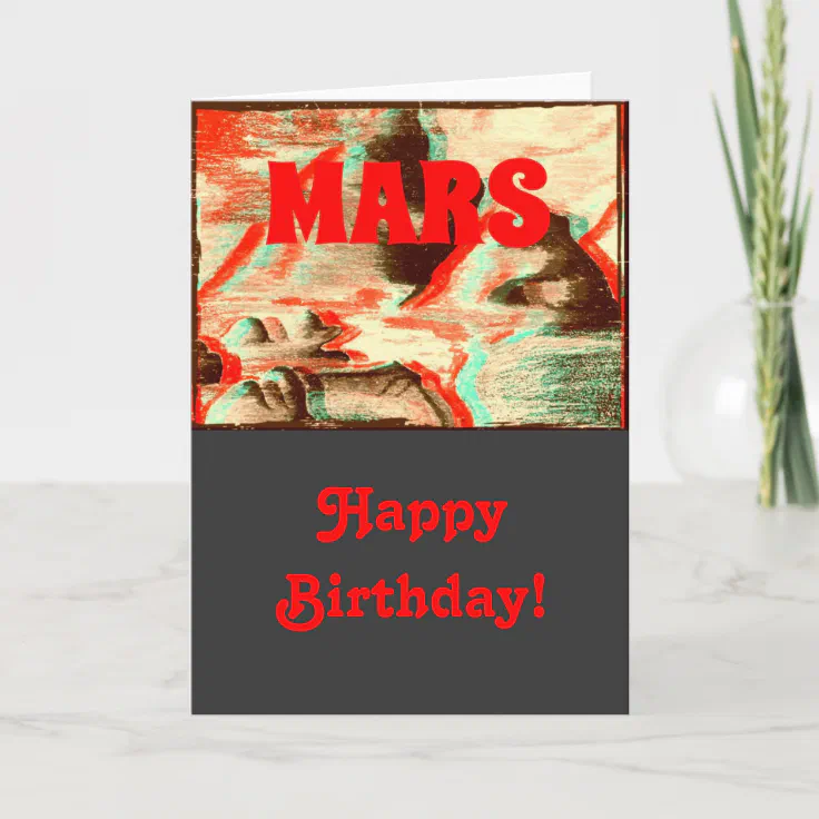Mars Birthday Card | Zazzle