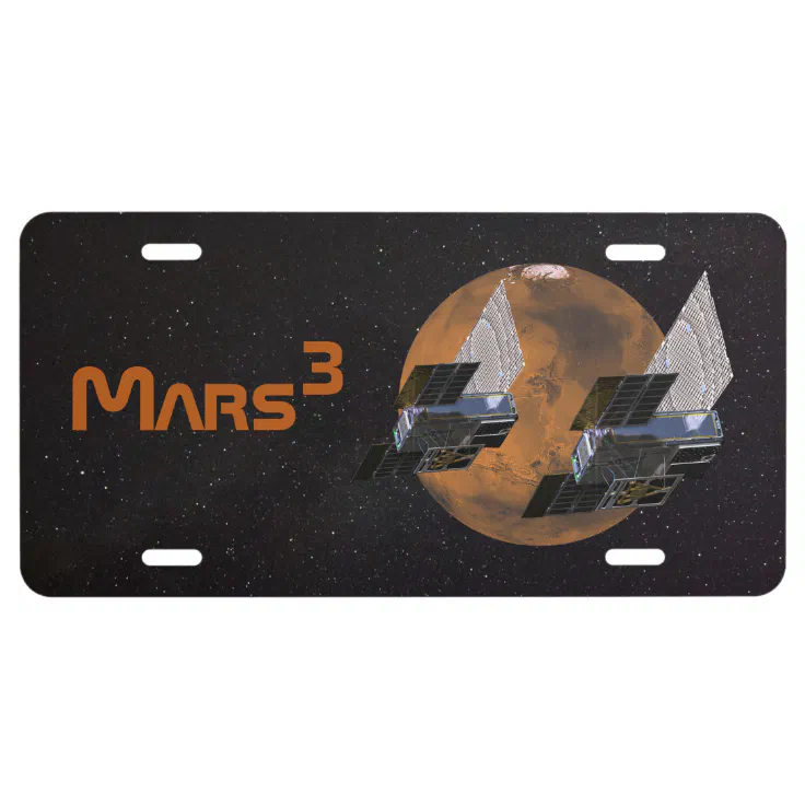 Mars Cubed by MarCO CubeSats License Plate | Zazzle