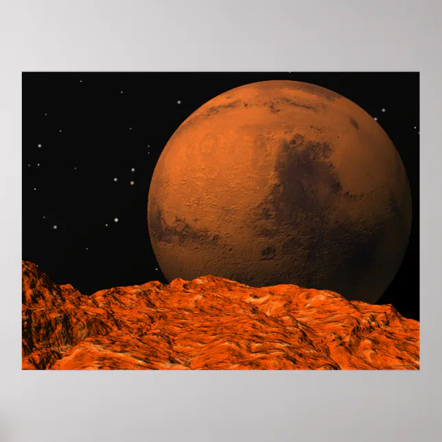 Mars from Phobos Poster | Zazzle