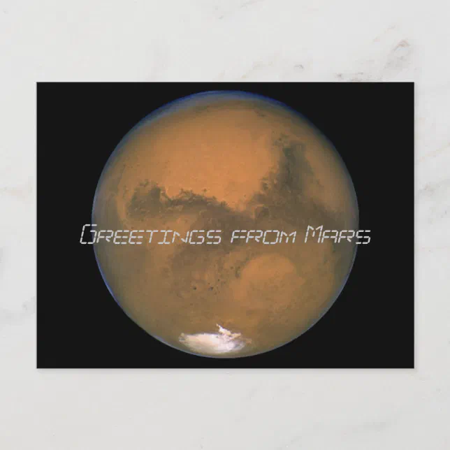 Mars, Greetings from Mars Postcard | Zazzle