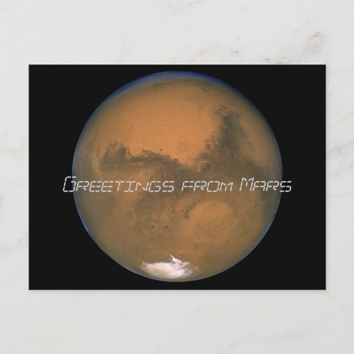 Mars, Greetings from Mars Postcard | Zazzle.com