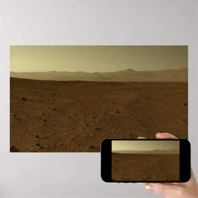 Mars Horizon via Curiosity Rover Poster | Zazzle