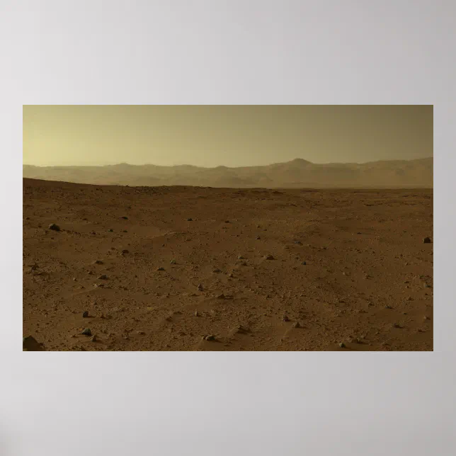 Mars Horizon via Curiosity Rover Poster | Zazzle