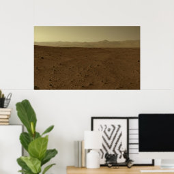 Mars Horizon via Curiosity Rover Poster | Zazzle