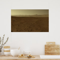 Mars Horizon via Curiosity Rover Poster | Zazzle