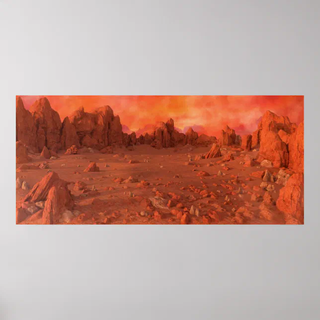 Mars Landscape Poster | Zazzle